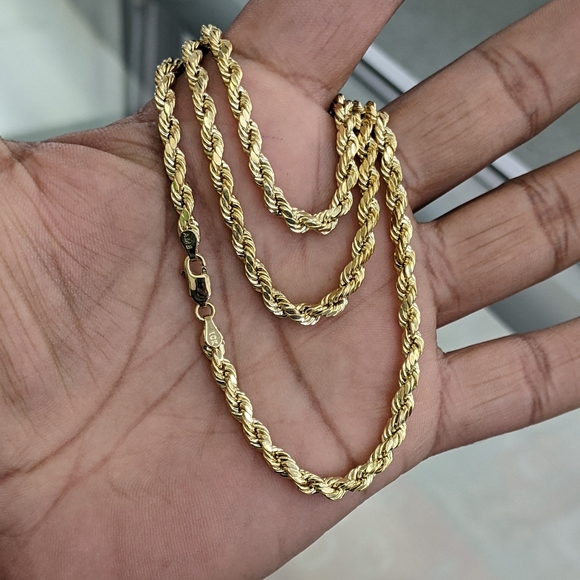 Unbrand | Jewelry | Kt Real Gold Rope Chain | Poshmark